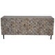 Norwalk 4-Door Buffet with Reclaimed Elm Wood and Leather Pulls - Bed ...
