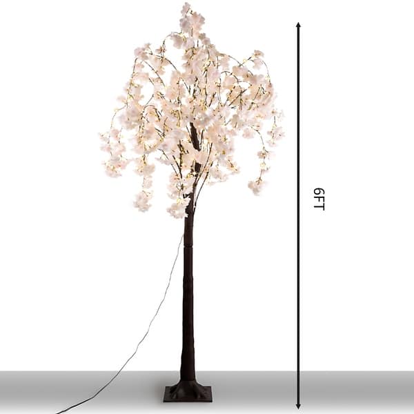 6ft Lighted Cherry Blossom Tree Floor Lamp for Christmas - Bed Bath ...