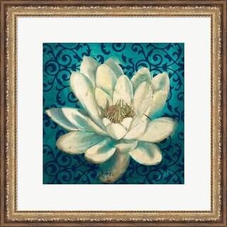 Patricia Pinto 'Water Lilly on Teal' Framed Art - Bed Bath & Beyond ...