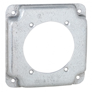 RACO 813C Flat Corner Square Exposed Work Box Cover, 4", 1/2" Rise ...