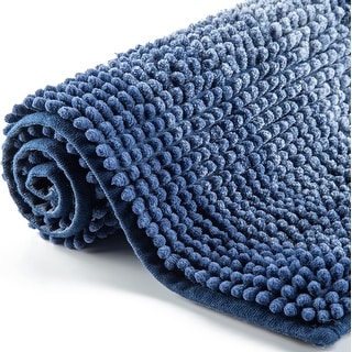 Blue Bathroom Rugs,Bath Mat for Bathroom,20"x 32" - Natural/Diamond - 2 ...