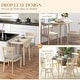 HOMCOM 35" Round Folding Dining Table, Collapsible Drop Leaf Table for ...
