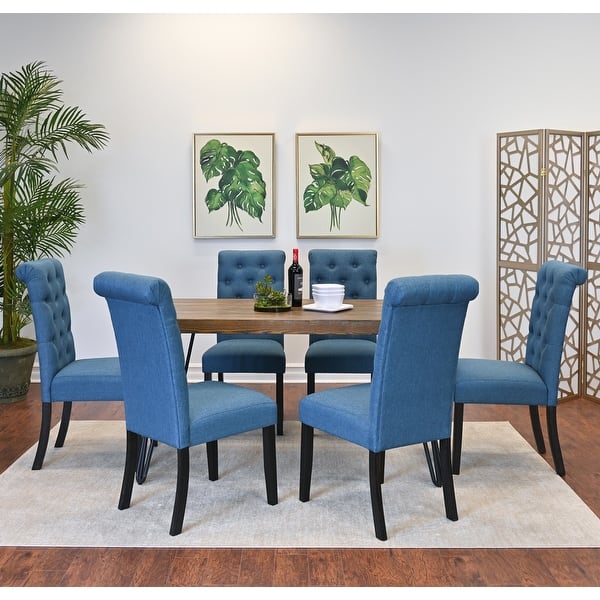 teal dining table set