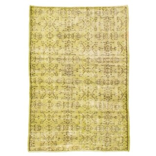 ECARPETGALLERY Hand-knotted Color Transition Lime Wool Rug - 4'11 x 7'5 ...