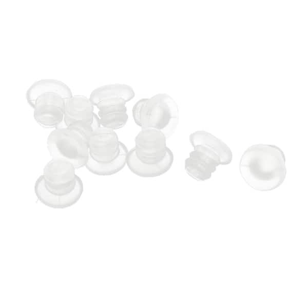 Unique Bargains 10 Pieces Clear Plastic Blanking End Cap Round 5mm ...
