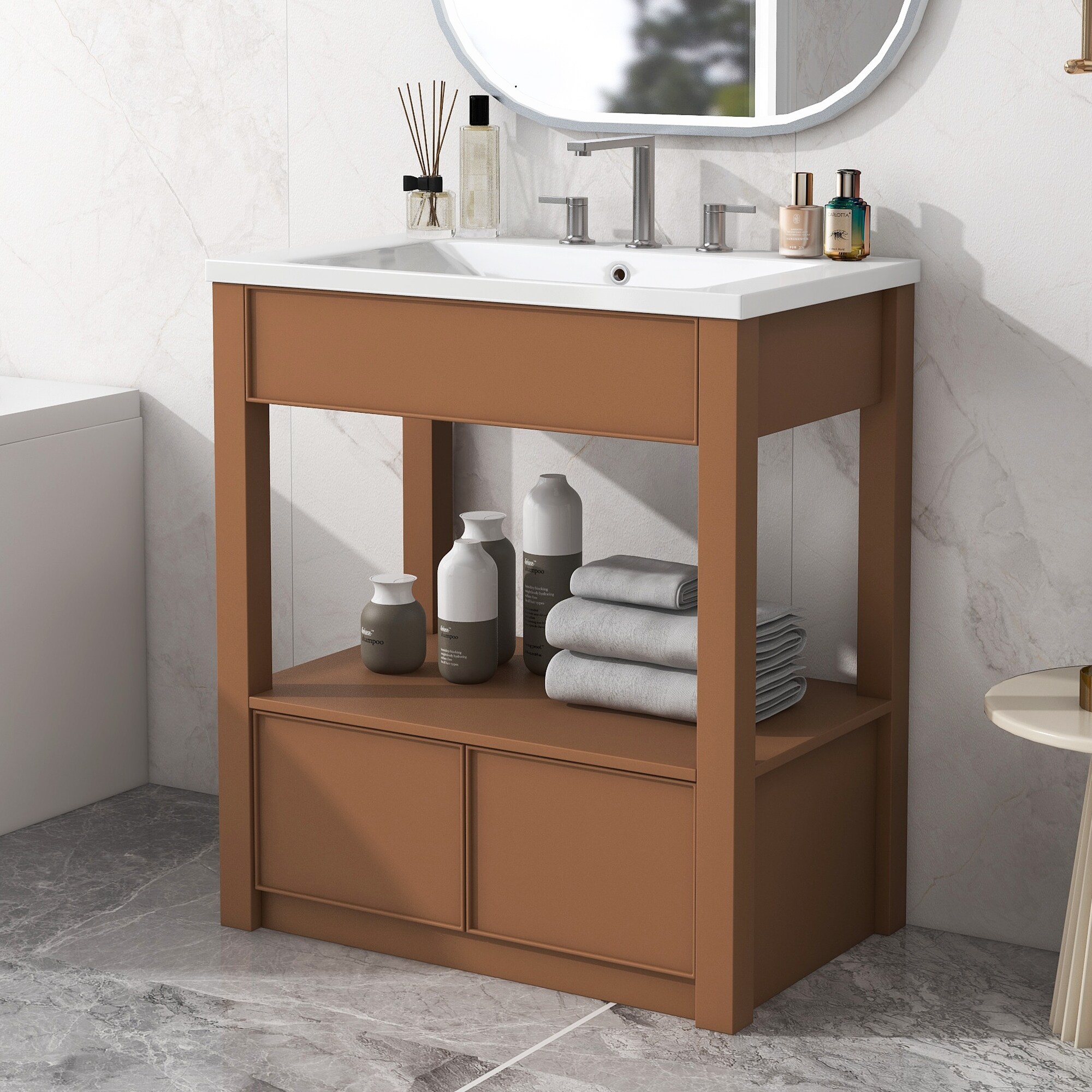 open vanity unit