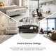 Faustina Traditional Button-tufted Leather Sofa with End Table and ...