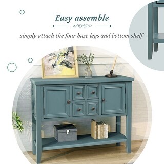 46" Buffet Sideboard Table Wood Console Table with Drawer/ Cabinet ...