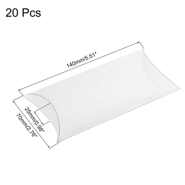 Plastic Pillow Box, Treat Gift Boxes Clear 5.51x2.76x0.98" Pack of 20 ...