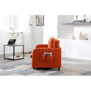 Convertible Sleeper Sofa with Pull Out Bed, Small Loveseat Futon Sofa ...