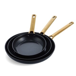 GreenPan Reserve Healthy Ceramic Nonstick 3pc Fry Pan Set, 8", 10" & 12 ...