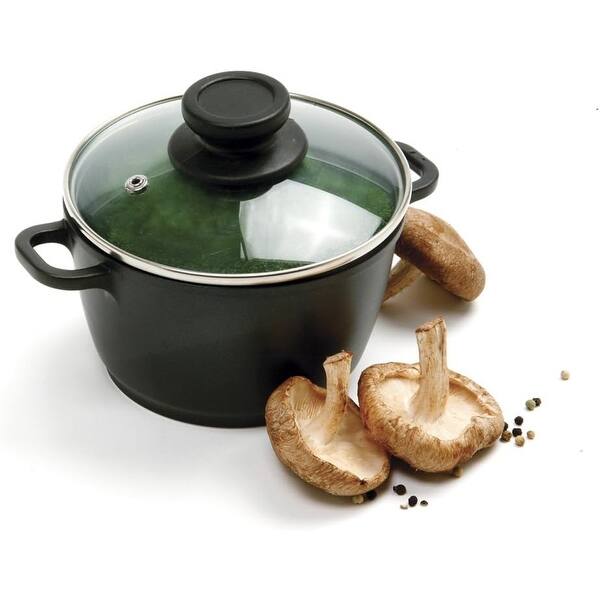 Norpro 1 Quart Nonstick Mini Pot with Vented Tempered Glass Lid - Bed ...