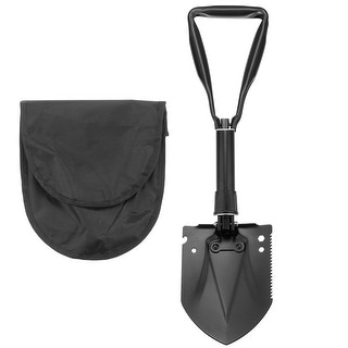 Folding Camping Shovels 58cm Gardening Shovel with Carrying Bag, Black ...