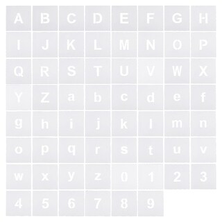 1 Inch Letter Number Stencils Alphabet Templates Set 2.5" Width, White ...