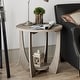 COZAYH Rustic Farmhouse End Table with Storage Shelf, French Country Accent Side Table, Round ...