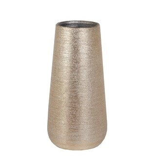 Large Gold Ribbed Ceramic Vase - Bed Bath & Beyond - 31273057