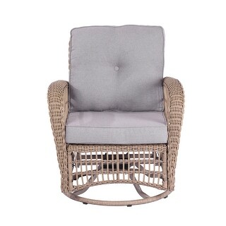 Outdoor Swivel Outdoor Patio Rattan Rocker Chair - Bed Bath & Beyond ...