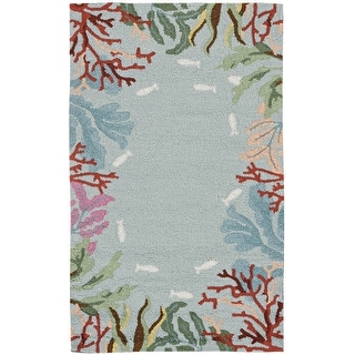 Caistor Coastal Coral Reef Pattern Tropical Area Rug - On Sale - Bed ...