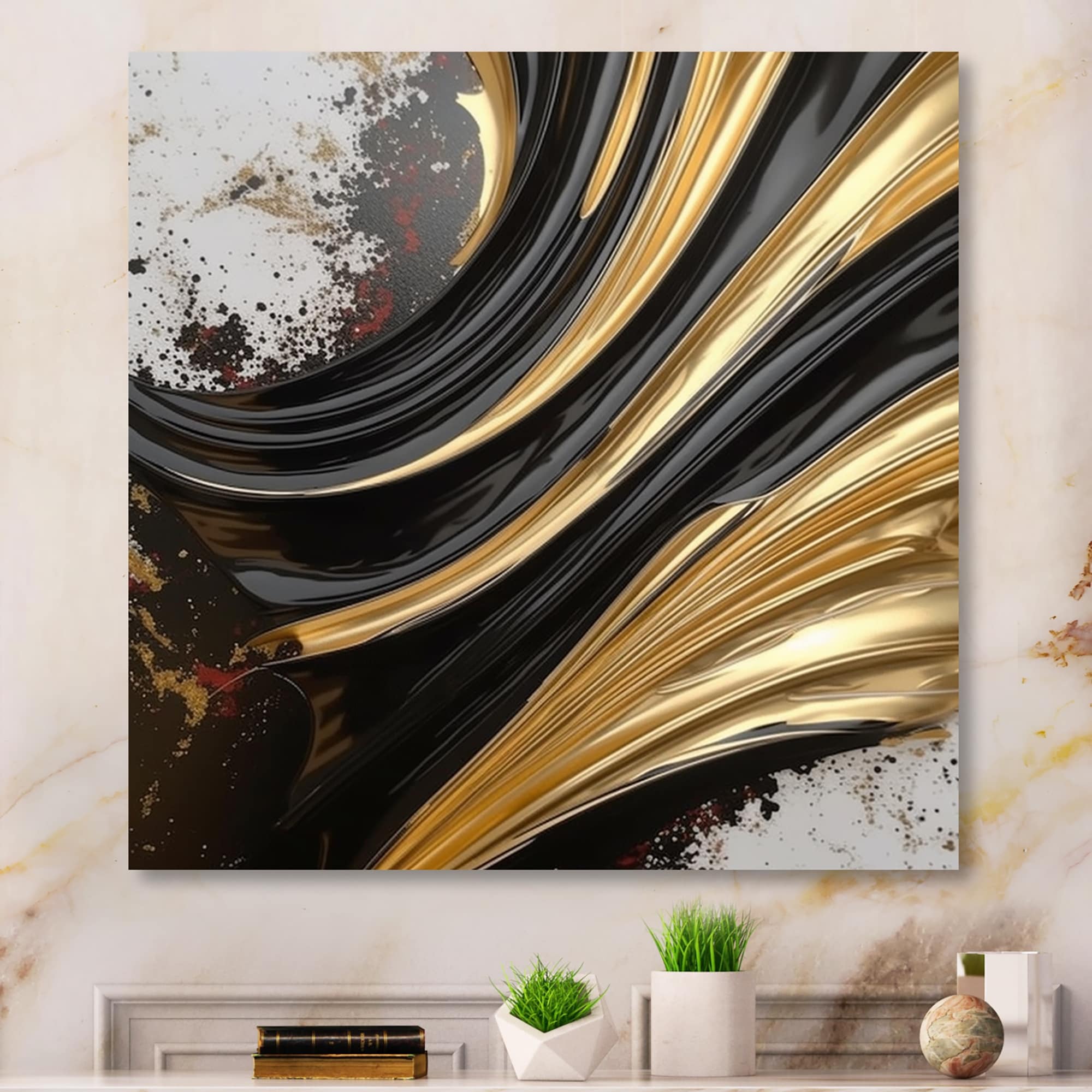 black and gold abstract