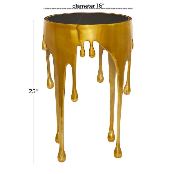 Melting Drip Metal Accent, Coffee, and Console Table Collection with ...