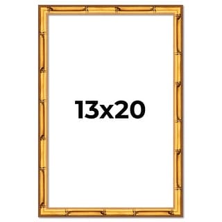 13x20 Frame Gold Bamboo Solid Wood Picture Frame | 1 Inch Moulding ...