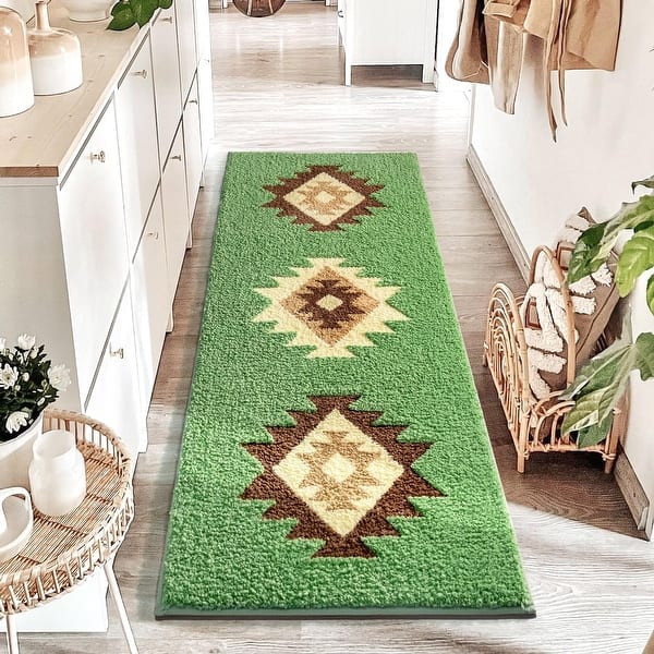boho bathroom mat