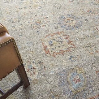 EXQUISITE RUGS Heirloom Hand-knotted New Zealand Wool Beige/Rust Area ...