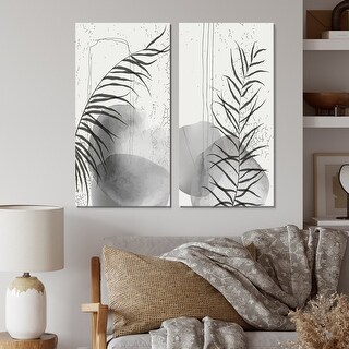 Designart 'Minimalistic Foliage With Organic Shapes VII' Cottage Set of ...