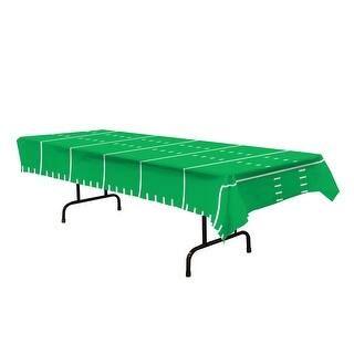 Club Pack of 12 Green White Football Rectangular Tablecovers 54"x108 ...