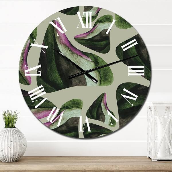 dark green wall clock