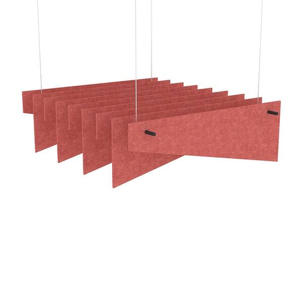 eSCAPE Series 5' L Alternating Angles Acoustical Ceiling Baffles - Bed ...