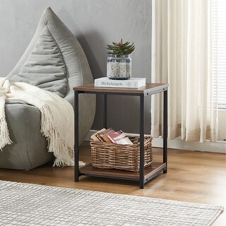 Tall Frame End Table Metal & Wood Side Table - Bed Bath & Beyond - 37371975