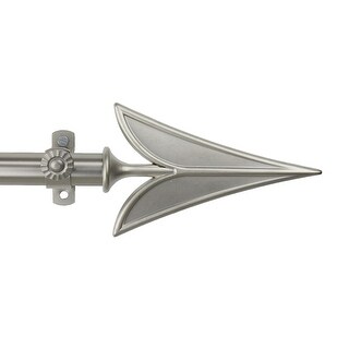 Rod Desyne Arrow Decorative Window Curtain Rod 28-48" - Satin Nickel ...