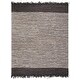 SAFAVIEH Handmade Vintage Boho Leather Zhanna Modern Stripe Leather Rug ...