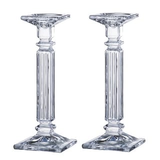 Majestic Gifts Inc European Glass Candlesticks -12" Height - Set/2 - 12 ...
