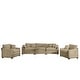 5-Seater Corduroy Modern 3-Piece Sofa Set - Bed Bath & Beyond - 43570786