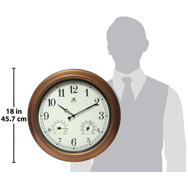 The Craftsman Indoor/Outdoor Wall Clock Thermometer 18 inch by Infinity ...