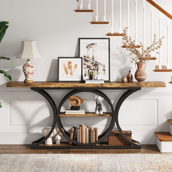 63 inch Long Entry Console Table Rustic Sofa Table Behind Couch On Sale Bed Bath Beyond 40867488