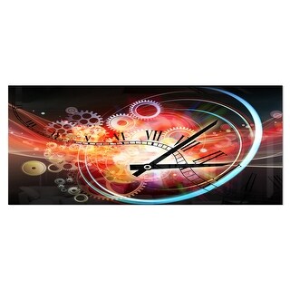Designart 'Interesting Clock' Contemporary Art Metal Wall Art - Bed ...