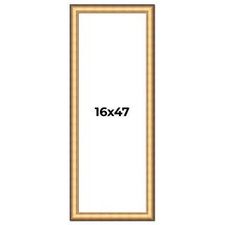 16x47 Frame Gold Plein Aire Solid Wood Picture Frame Width 2 Inches ...