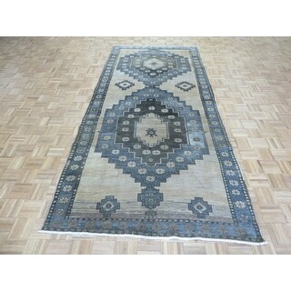 Hand Knotted Tan Turkish with Wool Oriental Rug (5' x 11'3") - 5' x 11 ...