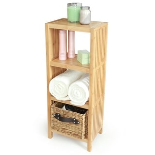 ToiletTree Products Deluxe Bamboo Freestanding 4-Tier Bathroom ...