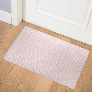 ZEN CIRCLES BLOCK PRINT PINK Doormat By Kavka Designs - Bed Bath ...