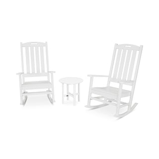 POLYWOOD Nautical 3-Piece Porch Rocking Chair Set - Bed Bath & Beyond ...