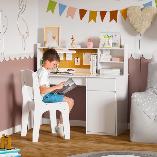 kids art desk with light