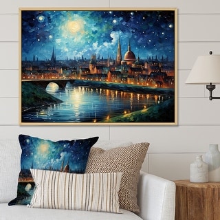 Designart "Masterpiece Paris City The Starry Night III" Architecture ...