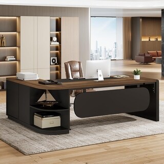 80'' Large L-Shaped Desk with 55'' Drawers Cabinet - Bed Bath & Beyond ...