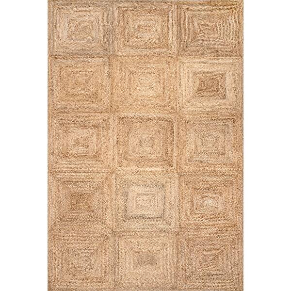 Juniper Tiled Jute Area Rug - Bed Bath & Beyond - 33305433