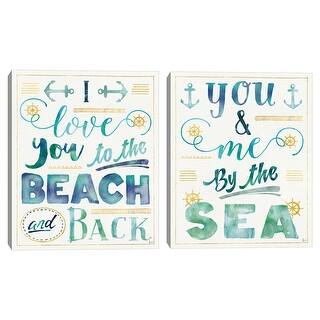 Coastal Words I, II by Jess Aiken Canvas Art Prints - Bed Bath & Beyond ...