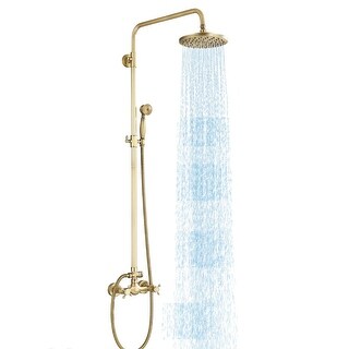 Outdoor Shower Faucet Set with 2 Cross Handles - Bed Bath & Beyond ...